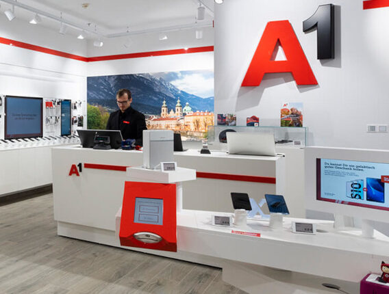 In Austria, the A1 stores receive customers with our solutions - ESII